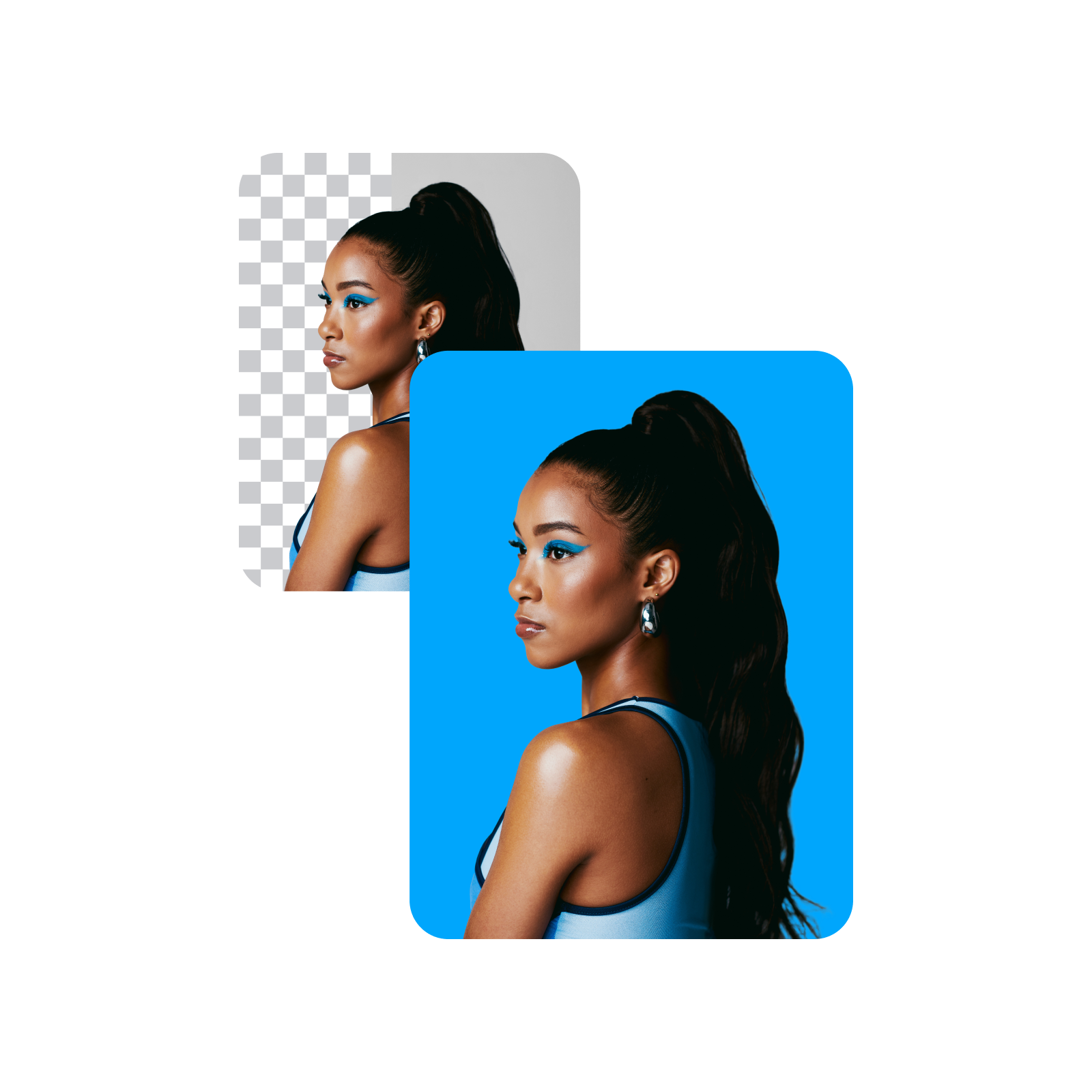 Blue Background Photo Editing - Add Blue Background to Photos